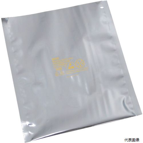【特長】 ●アルミ層のあるポリエステルを使用し、内側・外側ともに静電防止加工をしている防湿シールドバッグです。 ●軽量であり、かつ強度にも優れています。 【用途】 ●防湿性を要求される電子部品の包装。 【仕様】 ●厚さ(mm)：0.0914...