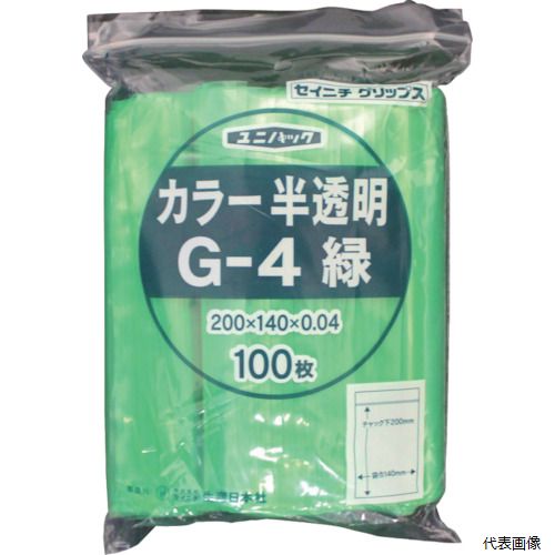 【特長】 ●スタンダードなフィルム厚0.04mmのチャック付ポリエチレン袋です。 【用途】 ●部品等の保管、管理。 【仕様】 ●色：半透明グリーン ●縦(mm)：200 ●横(mm)：140 ●厚さ(mm)：0.04 ●食品衛生法適合（ポジ...