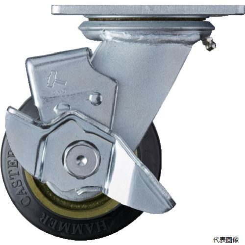 【特長】 ●重量用に特に設計されたキャスターです。極厚の材料をウェルディング加工し、旋回部には焼き入れ処理を施しています。 ●軸受部はラジアルボールベアリング入りで車輪の回転が円滑です。 【用途】 ●超重量用。 【仕様】 ●許容荷重(daN...