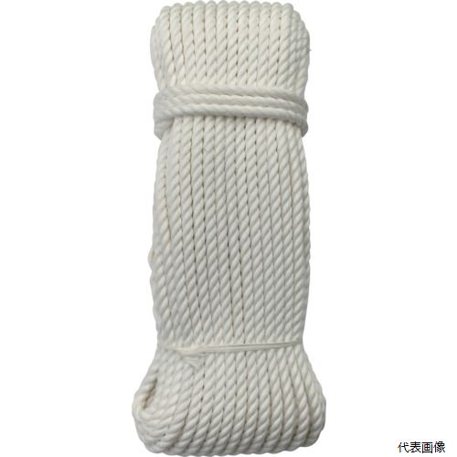 【特長】 ●手触りが良く扱いやすい、耐候性、耐久性に優れた強度の強いロープです。 【用途】 ●トラックの荷締めなど。 ●色：白 ●線径(mm)：6 ●長さ(m)：30 ●包装形態：袋入 ●引張強度(kN)：3.23 ●引張強度KN(kgf)...