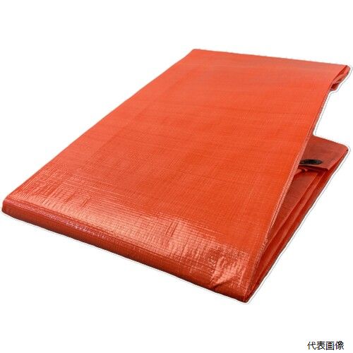 【特長】 ●オレンジなので、ブルーシートとの分類分けや、目立つ必要性のある場所での養生に最適です。 【用途】 ●機械カバー、養生用シートなど。 ●色：オレンジ ●幅(m)：1.71 ●長さ(m)：2.57 ●厚さ(mm)：0.22 ●番手(...