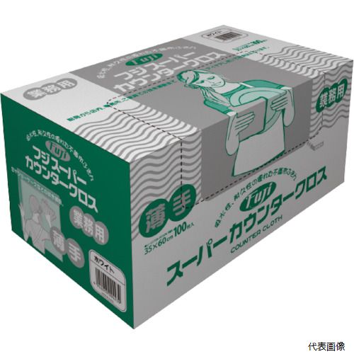 【特長】 ●吸水性、耐久性に優れた不織布ふきんです。 【用途】 ●飲食店、食品工場、スーパーバックヤード等でカウンターやテーブルのふきん、食品加工時の水分、油分吸収に。 【仕様】 ●色：ホワイト ●シートサイズ(mm)：350×600 ●厚...