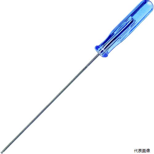 【特長】 ●ボールポイント形状により約30°斜めからでも締め付け可能です。 ●ドライバー軸の表面処理は無電解ニッケルです。 【用途】 ●組み立て保守作業等に最適です。 【仕様】 ●対辺寸法(mm)：3.0 ●軸長(mm)：100 ●全長(m...