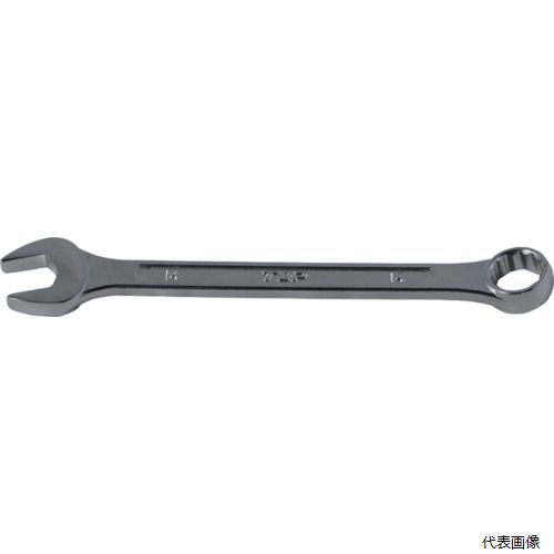 【特長】 ●スパナとめがねレンチを組み合わせた1丁で2役のレンチです。 ●スパナ部は仮締め用、めがね部は本締め用として使用できます。 ●めがね部角度は15°です。 【用途】 ●ねじの締め緩めに。 【仕様】 ●二面幅寸法(mm)：7.0 ●全...