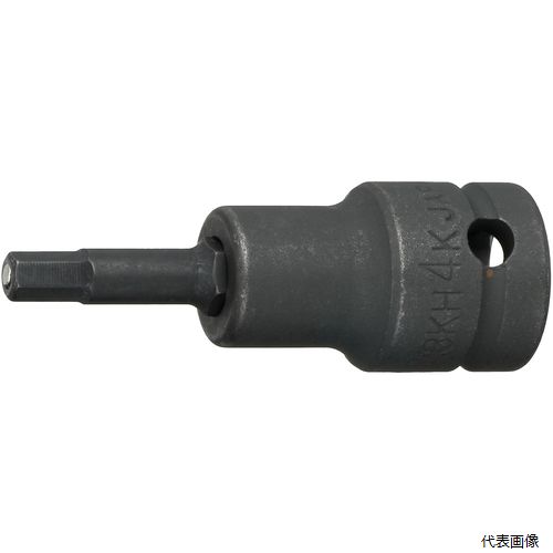 【特長】 ●仮締め専用です。 ●インパクトレンチなどの動力工具でも使用可能です。 【仕様】 ●差込角(mm)：9.5 ●対辺寸法(mm)：4 ●ビット長さ(mm)：19 ●全長(mm)：48 ●対辺(mm)：4 ●先端マグネット付 ●適合ピ...