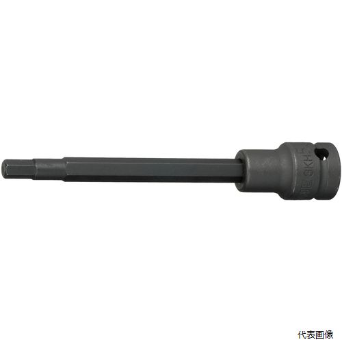 【特長】 ●強力タイプのロングヘキサゴンソケットです。 ●インパクトレンチなどの動力工具でも使用可能です。 【仕様】 ●差込角(mm)：9.5 ●対辺寸法(mm)：5 ●ビット長さ(mm)：71 ●全長(mm)：100 ●対辺(mm)：5 ...