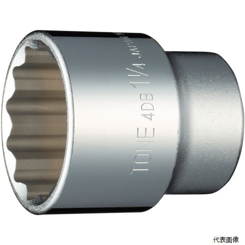 【特長】 ●スタンダードタイプの対辺12角形状です。 ●差し込み後、トルクをかけてもナメにくくなっています。 【仕様】 ●差込角(mm)：12.7 ●対辺寸法(インチ)：1-1/4 ●全長(mm)：47 ●対辺形状：12角 ●インチサイズ ...