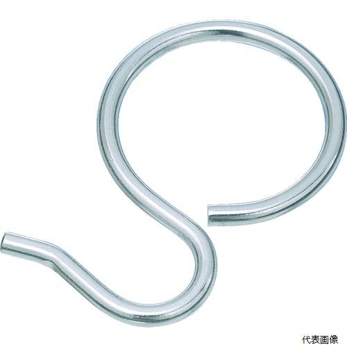 【特長】 ●Sカンの片側の先端が閉じています。 【用途】 ●大きい輪になった方をパイプに通し物掛けに。 【仕様】 ●使用荷重(kN)：0.03 ●D(mm)：3.4 ●L1(mm)：61.8 ●L2(mm)：55 ●S(mm)：13 ●W1...