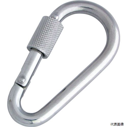 【特長】 ●環付は不用意にフックが開くことがなく、より安心です。 【用途】 ●チェーン・ワイヤ・ロープなどの連結金具として、また端末の金具のジョイントに。 【仕様】 ●使用荷重(kN)：1.47 ●D(mm)：8 ●L(mm)：81 ●S(...