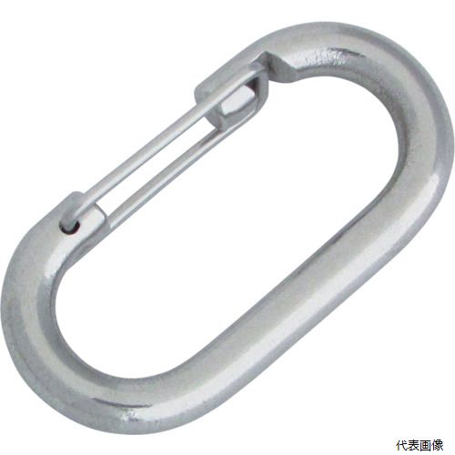 【特長】 ●シンプルな形状のフックです。 【用途】 ●チェーン・ワイヤ・ロープなどの連結金具として、また端末の金具のジョイントに。 【仕様】 ●使用荷重(kN)：0.49 ●D(mm)：8 ●L(mm)：57 ●S(mm)：16 ●W(mm...
