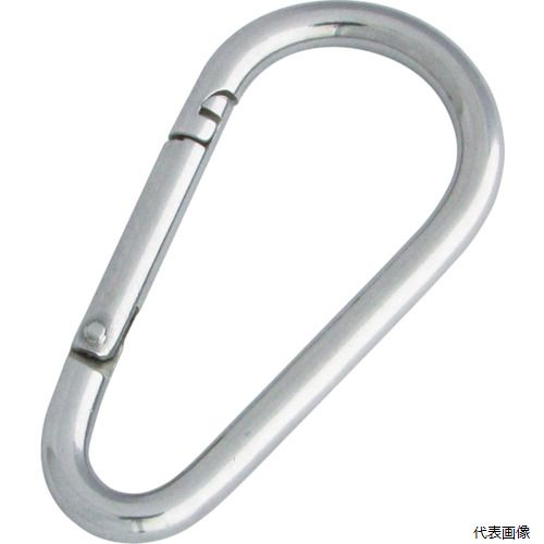 【特長】 ●チェーンの端末金具などに、ワンタッチで付け外しができます。 【用途】 ●チェーン・ワイヤ・ロープなどの連結金具として、また端末の金具のジョイントに。 【仕様】 ●使用荷重(kN)：1.18 ●D(mm)：8 ●L(mm)：81 ...