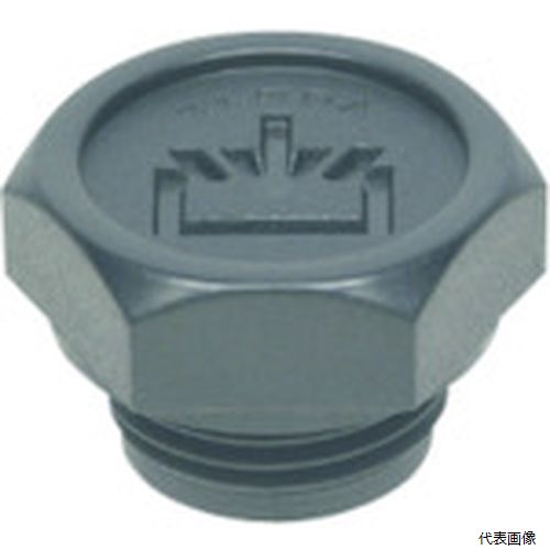 【特長】 ●通気穴なしのオイルプラグです。 ●使用温度はmax.130℃min.-30℃です。 【仕様】 ●厚さ(mm)：16 ●取付ねじ径：G1/4 ●ねじ長さ(mm)：9 ●耐熱温度(℃)：130 ●二面幅寸法(mm)：19 ●色：ブラ...
