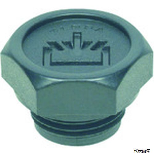 【特長】 ●通気穴なしのオイルプラグです。 ●使用温度はmax.130℃min.-30℃です。 【仕様】 ●厚さ(mm)：16 ●取付ねじ径：G1/8 ●ねじ長さ(mm)：9 ●耐熱温度(℃)：130 ●二面幅寸法(mm)：19 ●色：ブラ...