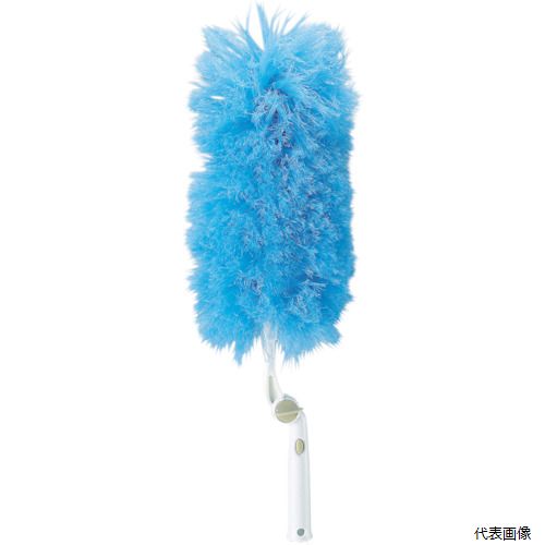 【特長】 ●ヘッドが180°動くので見えない部分もすっきりホコリ取りできます。 ●静電気を除去しながら清掃、しかもその後帯電しにくくなります。 【用途】 ●ホコリ取りに。 ●アルミハンドル1.55mm（別売）とセットすれば高所の清掃が可能で...