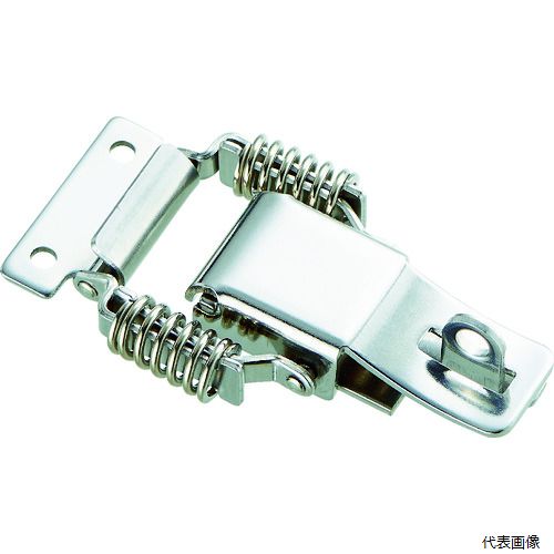 【特長】 ●ステンレス製で耐食性に優れています。 【仕様】 ●本体取付穴寸法(mm)：3.2 ●受け穴寸法(mm)：3.2 ●鍵穴径(mm)：5 【材質／仕上】 ●ステンレス（SUS304） ●表面処理：ブライト仕上げ 【入数】 ●1PK/...