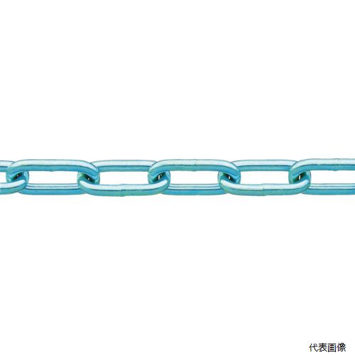 【特長】 ●切断済みチェーンですので、すぐにご使用いただけます。 【用途】 ●間仕切り・転倒防止。 【仕様】 ●全長(m)：5 ●線径d(mm)：6.5 ●内長P(mm)：37 ●内幅W(mm)：10 ●使用荷重(kN)：2.45 ●袋入 ...