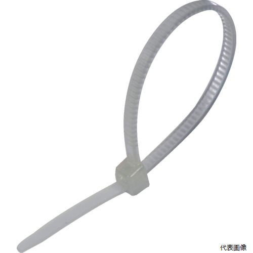 【特長】 ●主に屋内での結束に適した汎用性の高いタイプです。 【用途】 ●電線ケーブルの固定や結束に。 【仕様】 ●色：ホワイト ●幅(mm)：9 ●長さ(mm)：762 ●厚さ(mm)：2 ●最大結束径(mm)：227 ●引張強度(N)：...