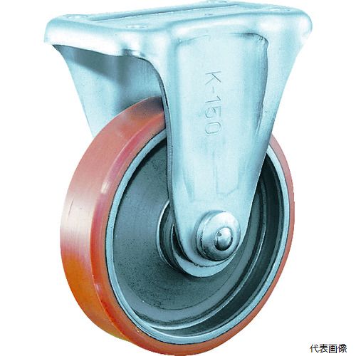 【特長】 ●ゴム車輪に比べ、重荷重の使用に適します。 ●床面を汚さず、美観保持ができます。 ●耐摩耗性に優れています。 【用途】 ●油分がある路面での各種手押し運搬台車に最適です。 【仕様】 ●許容荷重(daN)：117.6 ●許容荷重(k...