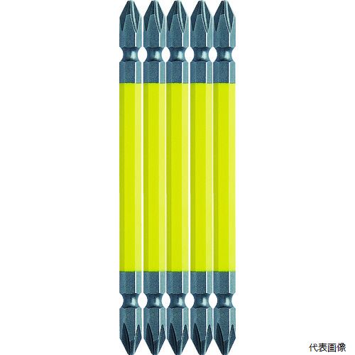 【特長】 ●両頭タイプです。 ●両端部非塗装で刃先精度が抜群です。 ●［［＋］］No.2は黄色塗装です。 ●カラーで先端サイズの見分けが簡単です。 【用途】 ●プラスネジ回しに。 【仕様】 ●刃先：［［＋］］2 ●全長(mm)：110 ●シ...