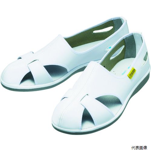 【特長】 ●安定した静電性能です。 ●かかと内部が空洞構造でクッション性に優れています。 ●耐久性に優れたウレタン底です。 【仕様】 ●寸法(cm)：28.0 ●足幅サイズ：EEE ●色：ホワイト ●規格：JIST8103(一般静電作業靴に...