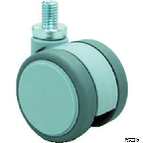 【特長】 ●双輪であるため高い旋回能力を発揮します。 【用途】 ●OA機器、情報機器、ディスプレイ用什器、医療機器など。 【仕様】 ●許容荷重(daN)：58.8 ●許容荷重(kgf)：60 ●車輪径D(mm)：50 ●車輪幅(mm)：43...