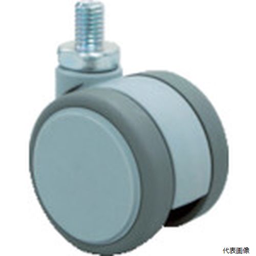 【特長】 ●双輪であるため高い旋回能力を発揮します。 【用途】 ●OA機器、情報機器、ディスプレイ用什器、医療機器など。 【仕様】 ●許容荷重(daN)：78.4 ●許容荷重(kgf)：80 ●車輪径D(mm)：60 ●車輪幅(mm)：46...