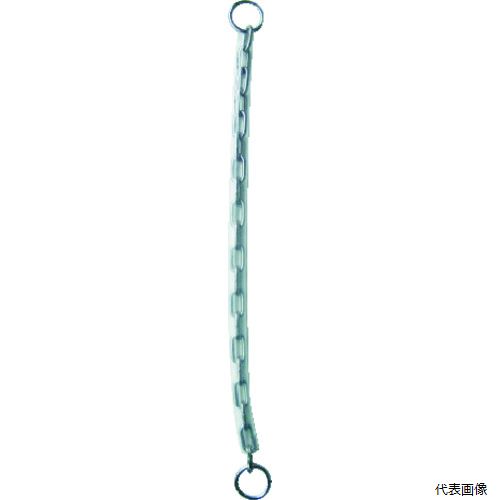 【特長】 ●線径4mmのチェーンの両端にリングが付いています。 ●チューブでチェーンをカバーしていますので、傷を防止します。 【用途】 ●鍵との併用で工事現場の門扉のロック、盗難防止用。 【仕様】 ●全長(mm)：450 【材質／仕上】 ●...