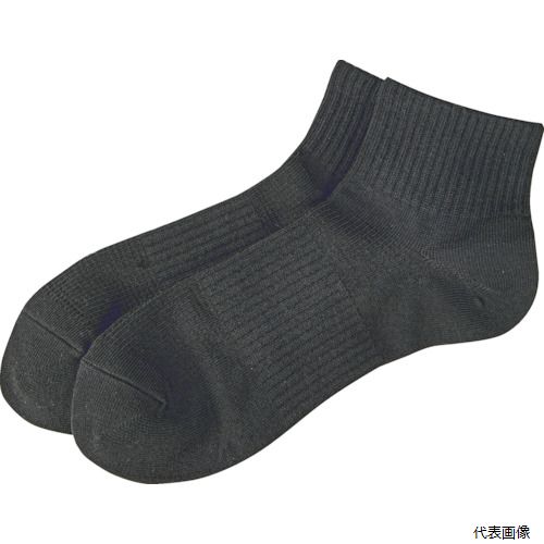 【特長】 ●消臭効果と補強を兼ね備えた靴下です。 ●裏糸に洗濯を繰り返しても半永久的に効果の続く消臭糸を使用してます。 ●表糸に強度の高いポリエステル高混率糸を使用しているので摩擦に強く、長持ちします。 ●甲部は通気性が向上するメッシュ編み...