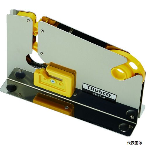 【特長】 ●回転型システムで、効率よく作業ができます。 ●袋のネック部分を、溝に通しシールができると同時に袋の口をきれいにカットできます。 【用途】 ●袋入り商品のネックシールに。 ●最大テープ幅(mm)：9 ●最大テープ外径(mm)：12...