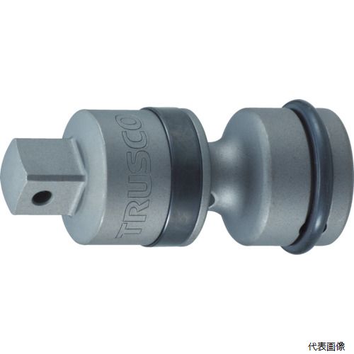 【特長】 ●約30°の首振り角度を持つ動力工具用ユニバーサルジョイントです。 【仕様】 ●差込角(mm)：25.4 ●全長(mm)：128 ●適合ピン：TP2518(差込角凹凸9.5)、TP3525(差込角凹凸12.7)、TP4035(差込...