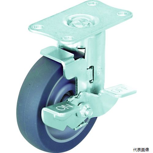 【特長】 ●車輪部にカバーを付けていますのでゴミが入りにくい構造になっています。（車輪径100mmタイプのみ） ●車輪部にラジアルベアリングを採用していますので始動抵抗が低減し、音が静かです。 ●ゴム車より床に跡が付きにくい材質です。 ●ナ...