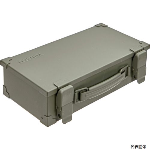【特長】 ●トランク型の工具箱です。 ●片開き開閉式です。 【仕様】 ●色：OD ●外形寸法(mm)間口：270 ●外形寸法(mm)奥行：145 ●外形寸法(mm)高さ：70 ●有効内寸(mm)間口：258 ●有効内寸(mm)奥行：125 ...