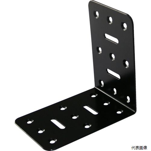 【特長】 ●2×4木材の連結金具として使用します。 【用途】 ●木材の接合・組立 【仕様】 ●板厚(mm)：2 ●穴径(mm)：5 ●色：黒 ●W(mm)：80 ●L1(mm)：120 ●L2(mm)：120 【材質／仕上】 ●スチール 【...