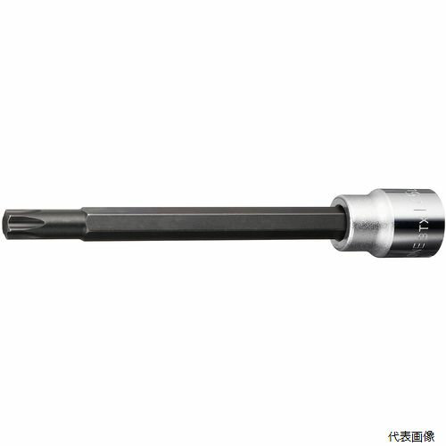 【特長】 ●強力ロングタイプです。 ●早回しに便利なローレット加工仕上げです。 【用途】 ●T型トルクスねじの締付け、緩め作業用。 【仕様】 ●呼びNo.：T45 ●先端寸法(mm)：7.77 ●差込角(mm)：9.5 ●全長(mm)：12...
