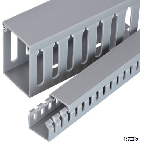 【特長】 ●取り回しやすい1Mタイプになります。 ●通線孔上部の切り込みから、電線を容易に通すことができます。 【用途】 ●制御盤内や各種装置の機械回りの配線結束、配線保護に最適です。 【仕様】 ●色：グレー ●幅(mm)：30 ●高さ(m...