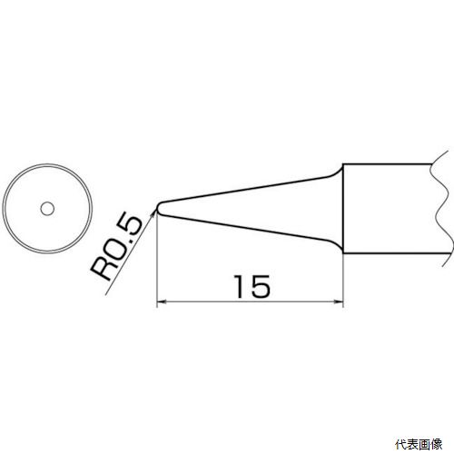 【仕様】 ●適合機種：FX838 ●コテ先名称：2BL型 ●ヒーター一体式 【入数】 ●1本 他のサイズはこちら 在庫のない商品は検索に表示されない場合がございます　