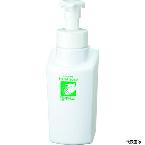 【特長】 ●用途がわかるイラストが入ったシンプルな手洗い・手指消毒容器です。 ●白磁のような風合いで、衝撃に強いPET樹脂を使用し機能性とデザイン性を両立させました。 ●キメ細かな泡が出る石けん液容器です。 【用途】 ●泡状ハンドソープの詰...