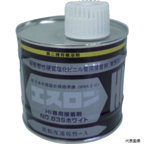 【特長】 ●本体色が白色のため、塗布状況が確認しやすいです。 【用途】 ●HIパイプ、継手、HI透明継手の接着。 【仕様】 ●色：白 ●容量(g)：500 ●粘度(mPa・s)：500mPa・s(低粘度速乾性：A) ●容量(kg)：0.5 ...