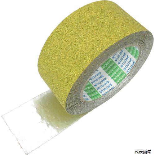 【特長】 ●階段、スロープなどの滑りやすい箇所や危険を伴う作業場でのスリップを防ぐテープです。 ●アルミ基材なので、凹凸面に追従します。 ●優れた耐久性により滑り止め効果が長く続きます。 【用途】 ●屋外用。（凹凸面） ●工業、駅、各種施設...