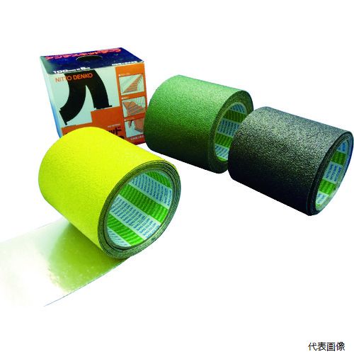 【特長】 ●階段、スロープなどの滑りやすい箇所や危険を伴う作業場でのスリップを防ぐテープです。 ●アルミ基材なので、凹凸面に追従します。 ●優れた耐久性により滑り止め効果が長く続きます。 【用途】 ●屋外用。（凹凸面） ●工業、駅、各種施設...