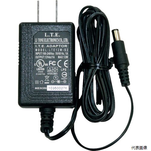 【特長】 ●カメラ用電源として使用します。（DC12V1A、Φ2.1-5.5、センタープラス) ●スイッチングタイプです。 【仕様】 ●幅(mm)：38 ●奥行(mm)：27 ●高さ(mm)：60 ●電源：DC12V1A(φ2.1-5.5、...