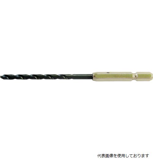 【特長】 ●インパクトドライバー(9.6V以上)対応の六角軸鉄工ドリルです。 【仕様】 ●刃径(mm)：5.3 ●溝長(mm)：64 ●全長(mm)：122 ●シャンク径(mm)：6.35 ●適合機種：電気ドリル・インパクトドライバー(9....