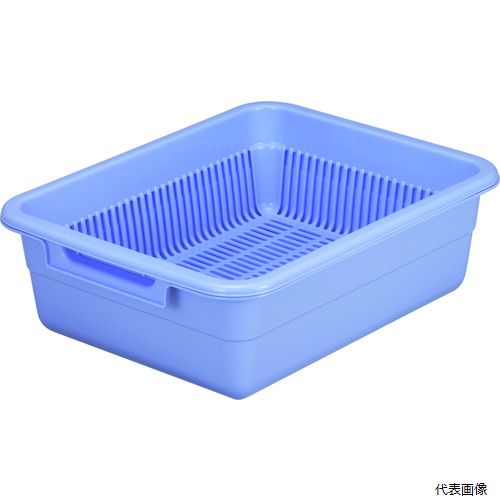 【特長】 ●抗菌加工で衛生的に使えます。 ●水切りカゴと桶のセットです。 ●洗いやすいデザインです。 ●幅(mm)：475 ●奥行(mm)：375 ●高さ(mm)：155 ●色：ブルー ●サイズ：No.1 ●耐熱温度(℃)：120℃ ●食品...
