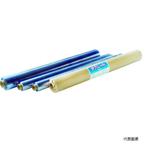 【特長】 ●ポリエチレンより自己粘着性があり、固定が容易で使用量も減らせ経済的です。 【用途】 ●荷物の固定や、包装に。 【仕様】 ●幅(mm)：915 ●長さ(m)：100 ●厚さ(mm)：0.05 ●色：透明(青味) ●タイプ：透明 ●...