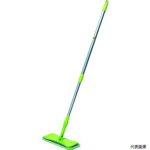 【特長】 ●2種類のファイバーでホコリもこびり付き汚れも取れます。 ●着脱式クロスでお手入れが簡単です。 【用途】 ●床掃除。 ●幅(mm)：290 ●長さ(mm)：820〜1310 ●色：グリーン ●タイプ：伸縮タイプ ●シートサイズ(m...
