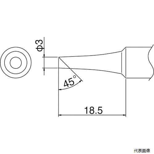 【仕様】 ●適合機種：FX-601、FX-8801、FX-8805 ●コテ先名称：3C型 ●ヒーター分離式 【入数】 ●1本 他のサイズはこちら 在庫のない商品は検索に表示されない場合がございます