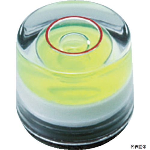 【特長】 ●機器に取り付けができます。 ●磁石付で金属部に取り付けられます。 【用途】 ●水平測定に。 ●高さ(mm)：9.7 ●マグネット：1面 ●色：透明 ●気泡管色：グリーン ●感度：0.50mm/m=0.0286° ●直径(mm)：...