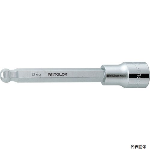 【特長】 ●ボールポイントタイプです。 ●差込角12.7mm用です。 【用途】 ●作業における六角穴付ボルトや止めネジなどの締めゆるめ用に。 【仕様】 ●差込角(mm)：12.7 ●対辺寸法(mm)：5 ●ビット長さ(mm)：100 ●全長...