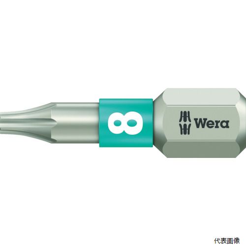 【特長】 ●専用のビットホルダ(053923）と併用することで、3つのトーション(トライトーション)が作用し、ビットの長寿命化を実現しています。 【仕様】 ●刃先：T8 ●全長(mm)：25 ●バイトーションタイプ ●カラーコード付 ●SU...