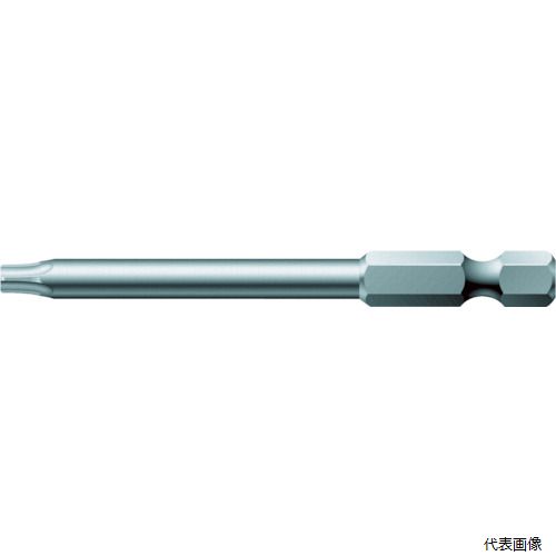 【特長】 ●頑強なビットで、鉄板や金属板での加工に最適です。 【仕様】 ●刃先：T6 ●全長(mm)：50 ●シャンク径(mm)：3.0 ●先端マグネット：無し ●色：シルバー ●差込：6.35mm ●トーションタイプ 【入数】 ●1本 他...